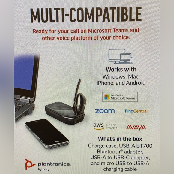 Plantronics by Poly | Headphones | Plantronics By Poly Voyager 520 Uc ...